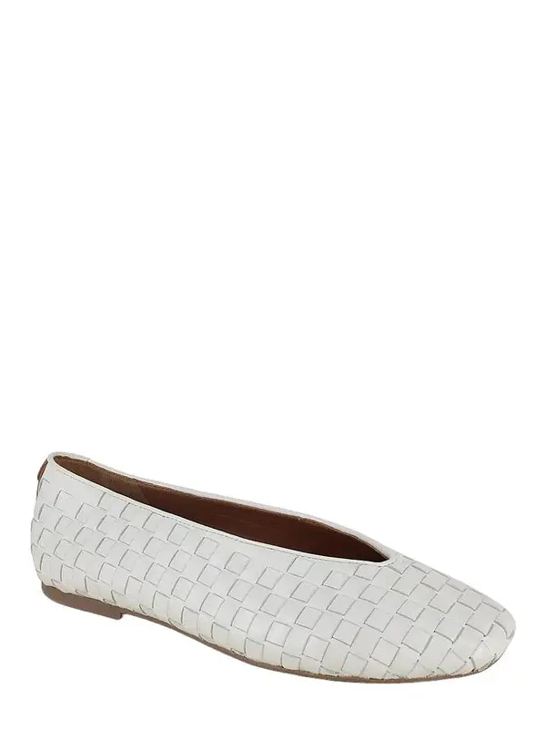 KENNETH COLE Willow Woven Flats - Stone Leather