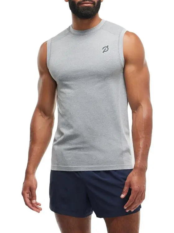 PELOTON Seamless Muscle Tank - Light Heather Grey