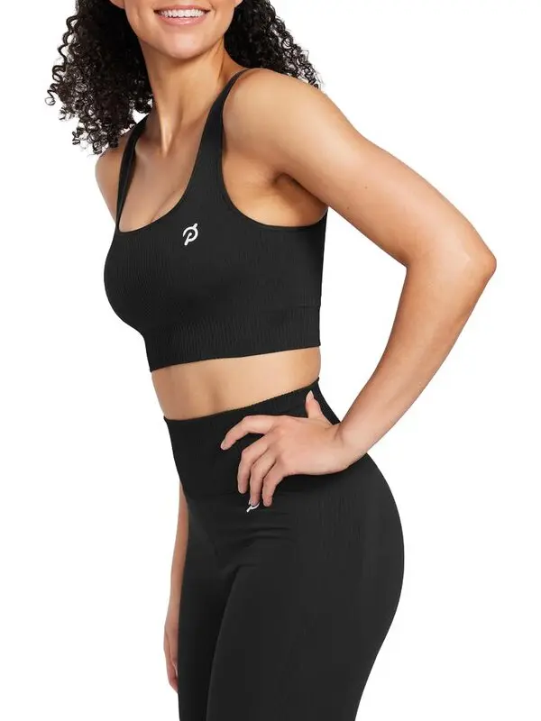 PELOTON Seamless Square Neck Bra - Black