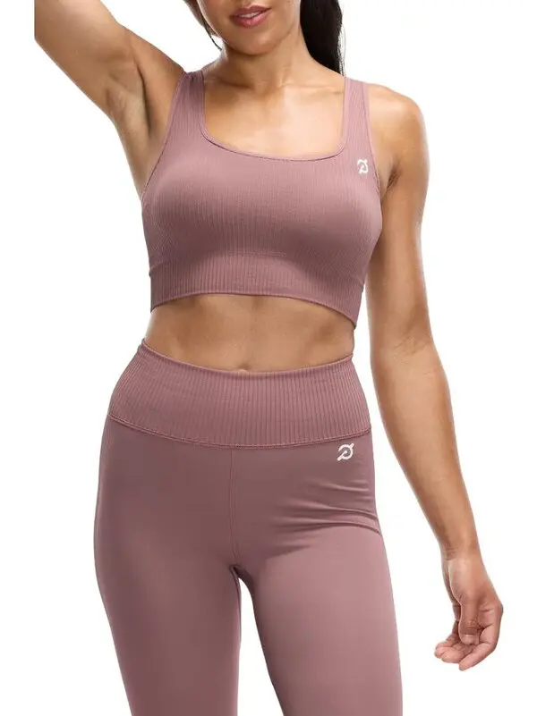 PELOTON Seamless Square Neck Bra - Rose Taupe