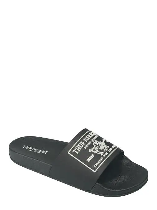 True Religion Kendrick Logo Slide - Black