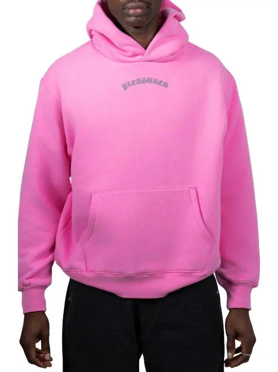 PLEASURES Neural Embroidered Hoodie - Pink
