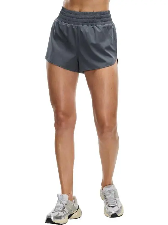 PELOTON High-rise 3" Run Short - Dark Grey