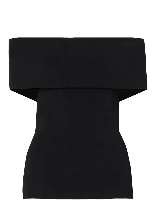 TOTEME Off-the-shoulder Top - Black