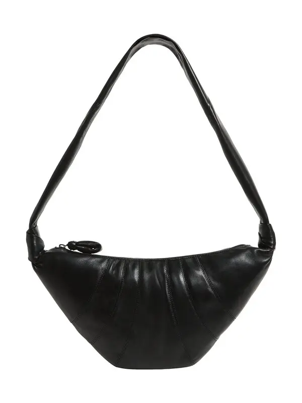 LEMAIRE Medium Nappa Leather Croissant Bag - Black