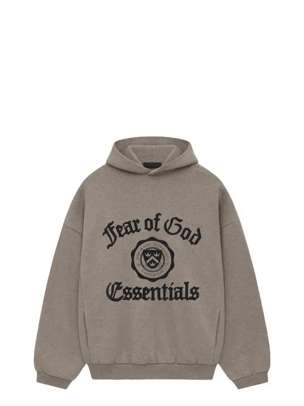 Fear Of God Essentials Heavy Fleece Vintage Shrunken Hoodie - Heather Gray