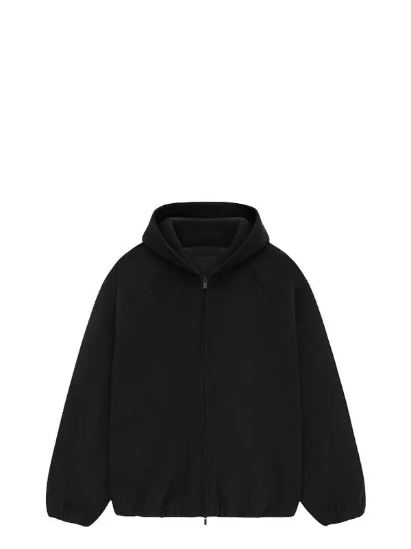 Fear Of God Essentials Brushed Hooded Bomber Jacket - Black