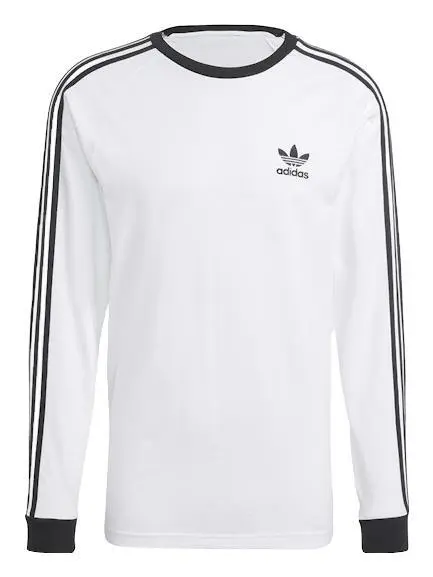 Adidas Adicolor Classics 3stripes Long Sleeve Tee Shirt - White