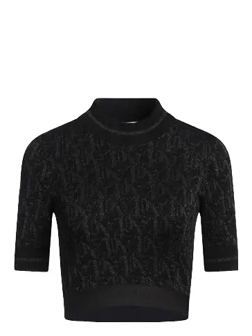 Palm Angels Lightweight Knit Metallic Sweater - Black
