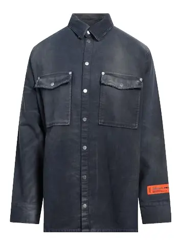 Heron Preston Denim Shirt Slate Size Cotton - Blue