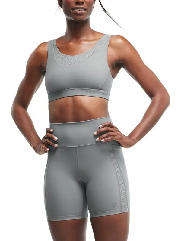 PELOTON Cadent Laser Perforated Bra - Sage Green
