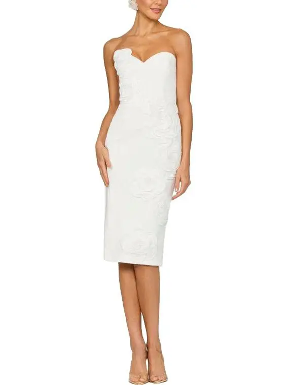 HELSI Kaia Floral Appliqué Dress - Off White