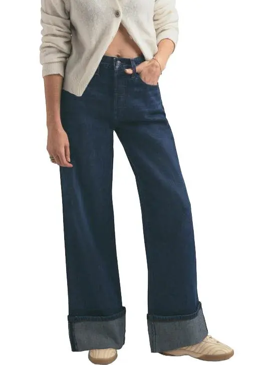 FAVORITE DAUGHTER The Masha Shortie Cuffed High-waist Wide-leg Jeans - Belmont