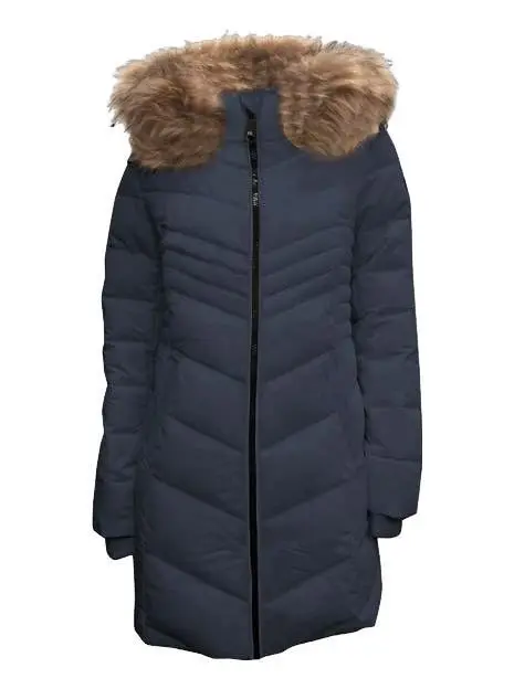 POINT ZERO Arnetta Chevron Chic Parka - Navy