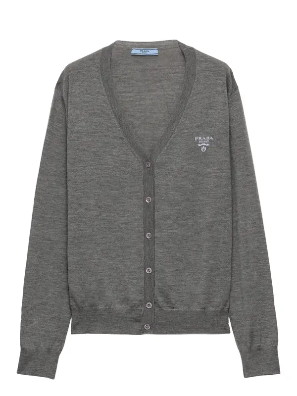Prada Cashmere Cardigan - Slate Gray