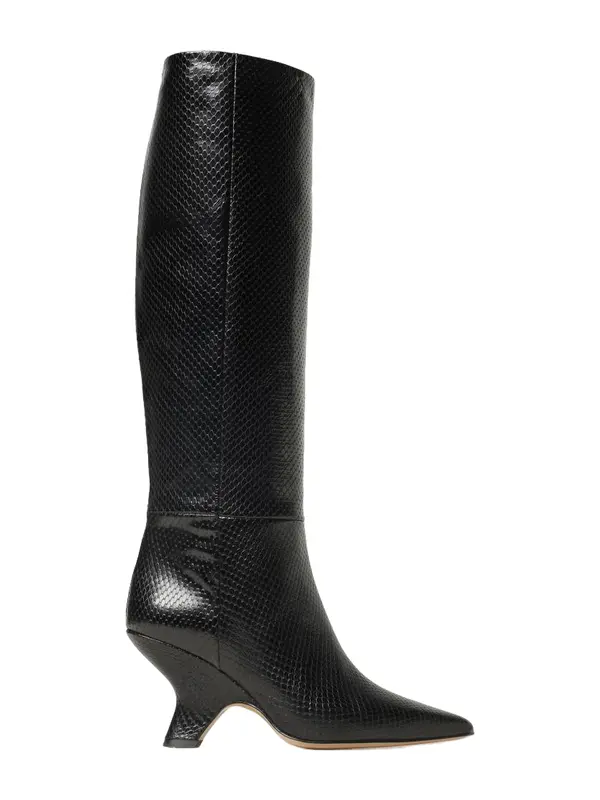 ANNA F. Knee High Boots - Black