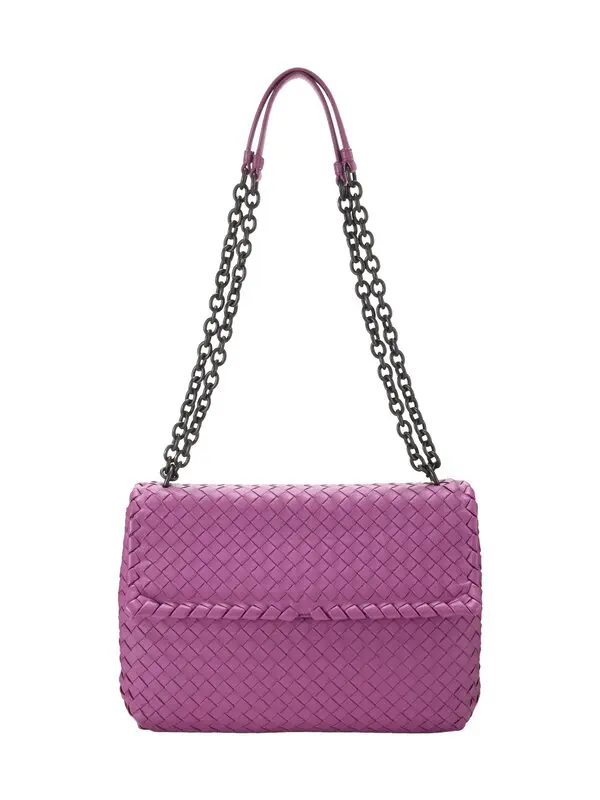 Bottega Veneta Intrecciato Olimpia Shoulder Bag - Purple