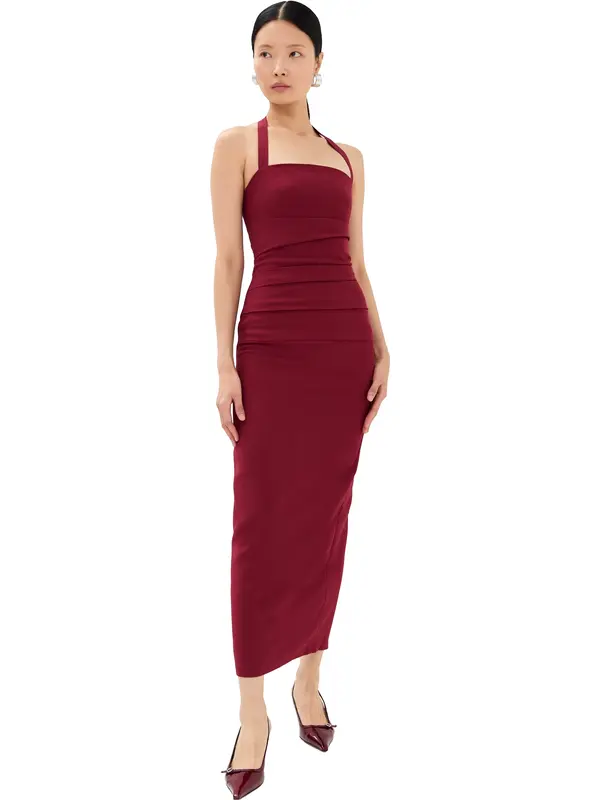 Lioness 1999 Halterneck Maxi Dress - Wine