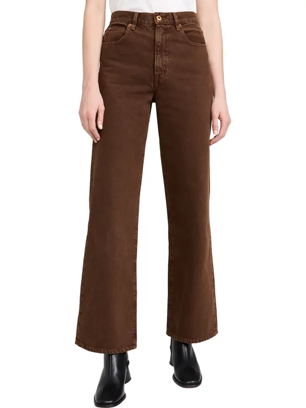 SLVRLAKE Grace Straight Leg Jeans - Northern Cedar