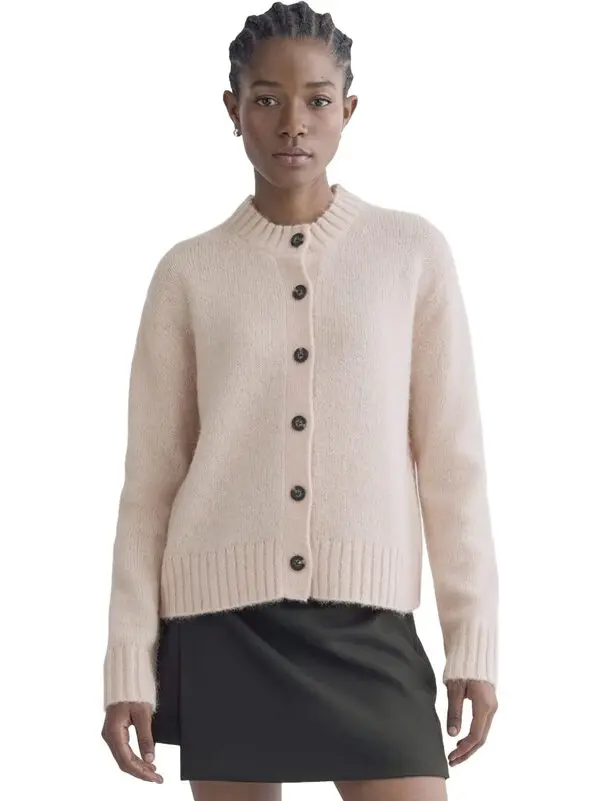 Everlane Crew Cardigan - Soft Rose