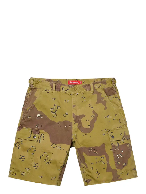 Supreme Overdyed Camo Cargo Short - Green