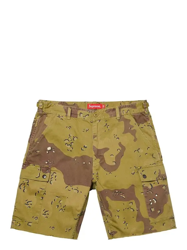 Supreme Overdyed Camo Cargo Short - Green