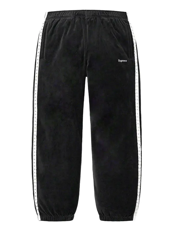 Supreme Studded Velour Track Pant - Black