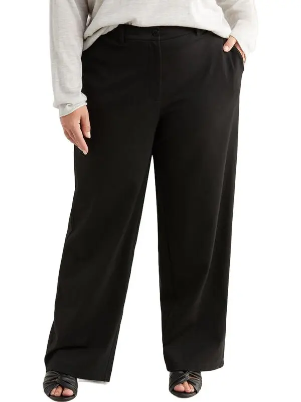 Eileen Fisher Wide Leg Trousers - Black
