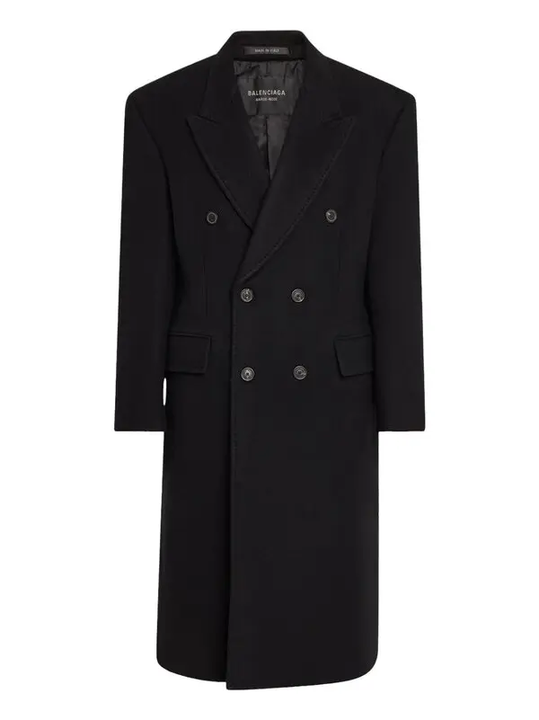 Balenciaga Cashmere-blend Overcoat - 1000 Black