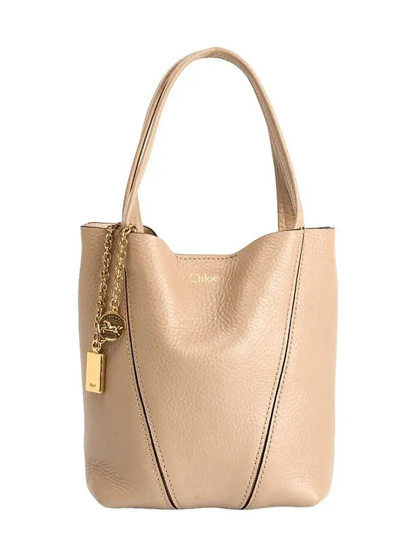 Chloé Small Spin Leather Tote - Boyish Brown Leather