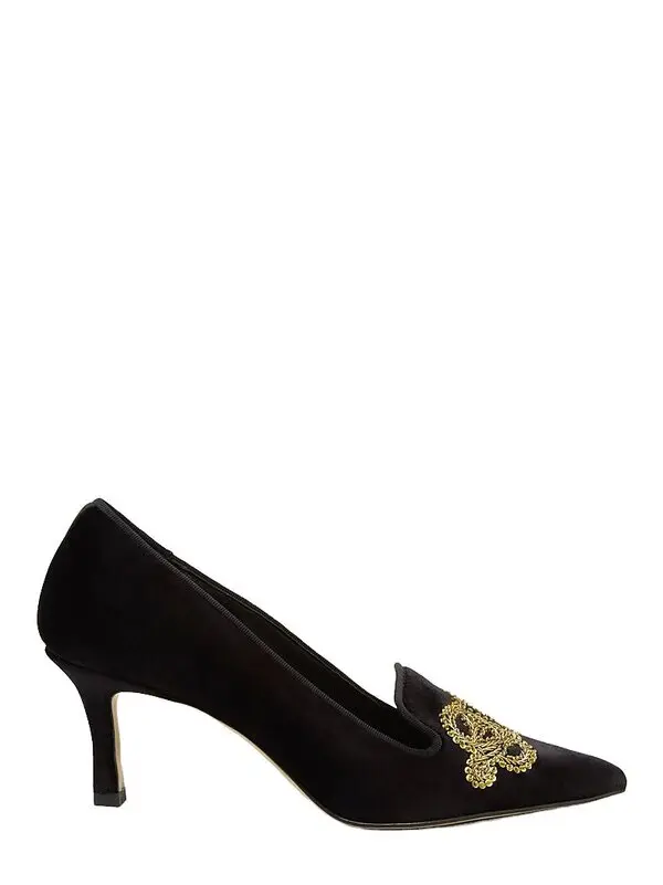 HOBBS LONDON Keston Court Kitten Heel Pumps - Black