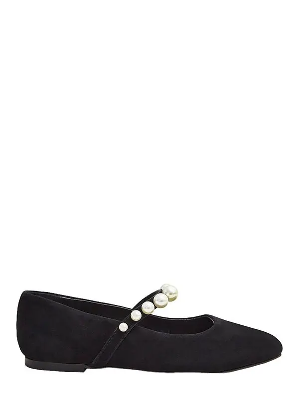 HOBBS LONDON Chrissy Mary Jane Ballerina Flats - Black Pearl