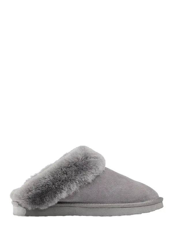 Whistles Emilia Cuff Slippers - Grey