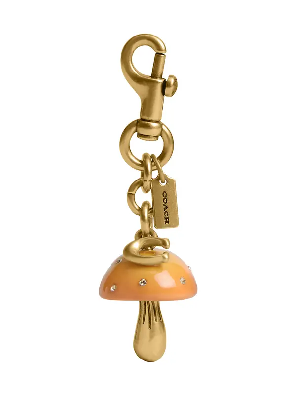 COACH® Mushroom Bag Charm - Brass/mustard