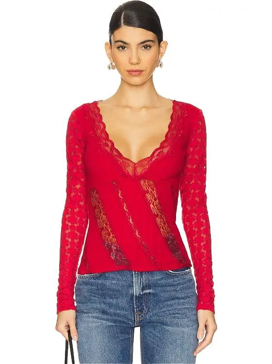 Free People This Could Be Us Top - Salsa