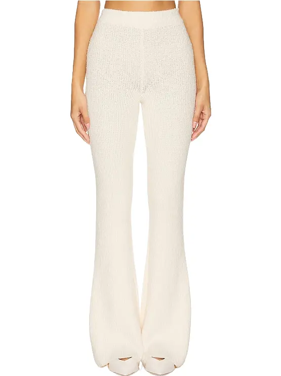 CAMILA COELHO Nika Rib Pant - Ivory