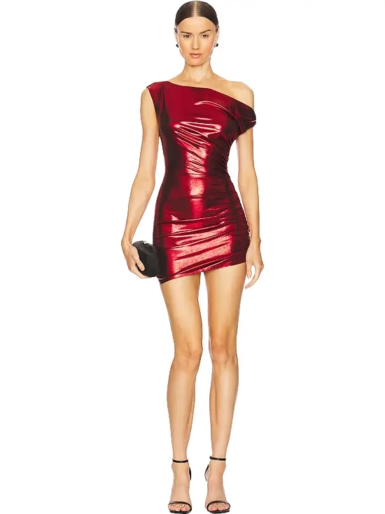 CAMILA COELHO Kendell Mini Dress - Dark Cherry Red