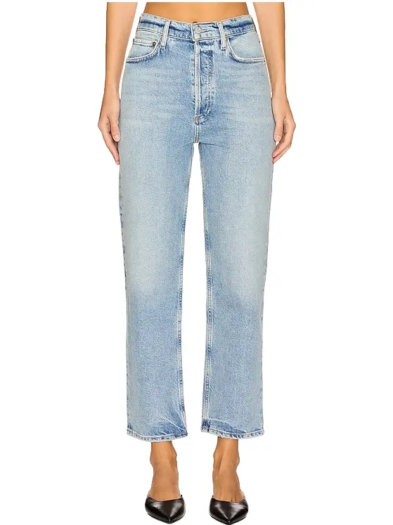 AGOLDE 90's Pinch Waist Crop Jeans - Ripple