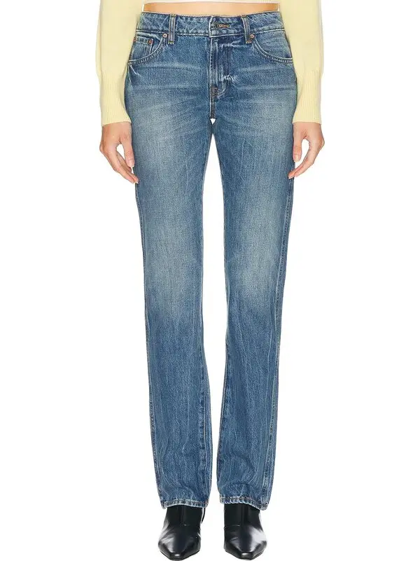 GRLFRND Isabel Low Rise Straight Jeans - Crestone Peak