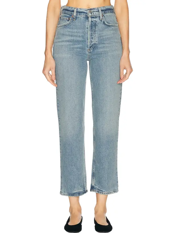 AGOLDE 90's Pinch Waist Crop Jeans - Ripple