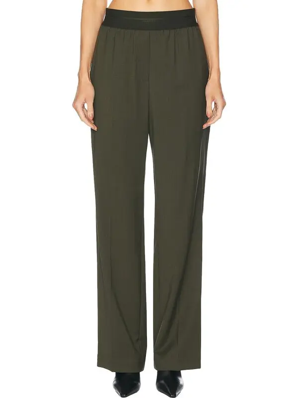 Helmut Lang High Waisted Trouser - Green Melange