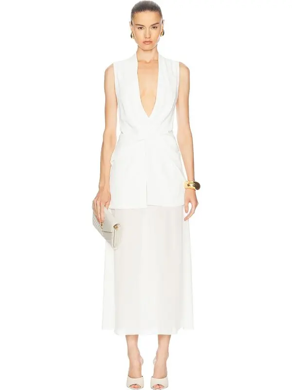 Brandon Maxwell The Sutton Dress - White