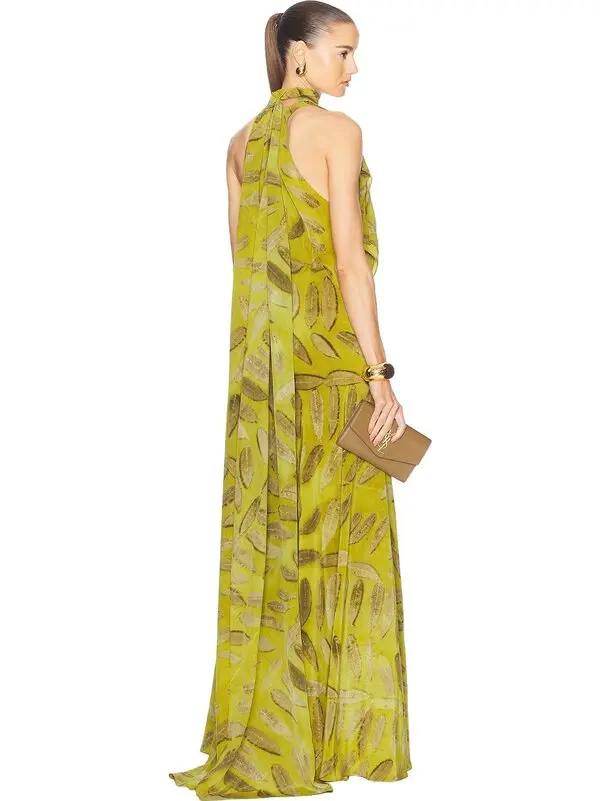 Brandon Maxwell The Seraphine Gown - Verdant Leaf