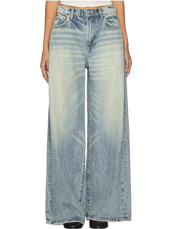 GRLFRND Luna Mid Rise Baggy Jeans - Denim-medium