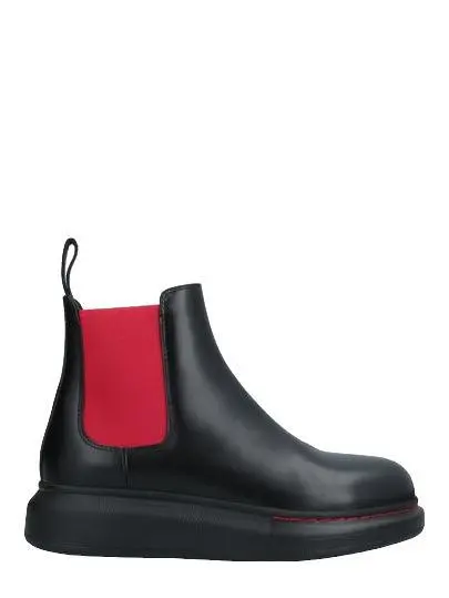 Alexander McQueen Ankle Boots In Leather - Black