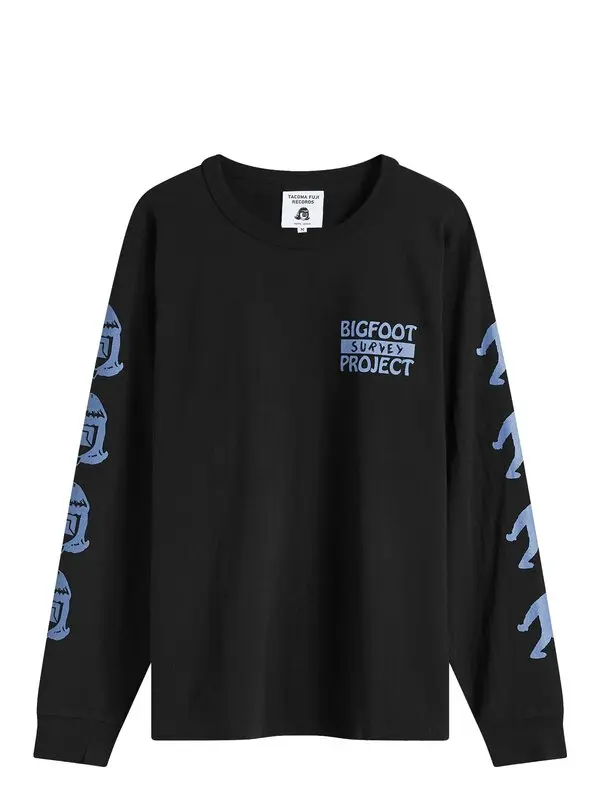 NANGA X Tacoma Fuji Records Logo Long Sleeve T-shirt - Black