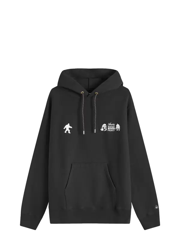 NANGA X Tacoma Fuji Records Logo Hoodie - Black