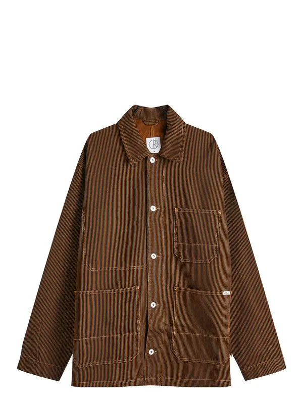 POLAR SKATE CO. Hickory Stripe Ezra Jacket - Rust