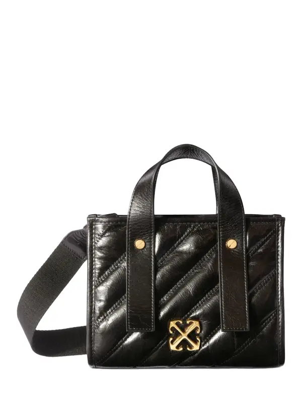 Off-White Quilted Tote Bag - Black
