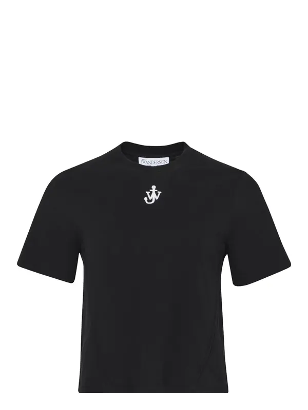 JW Anderson Anchor-embroidered T-shirt - Black